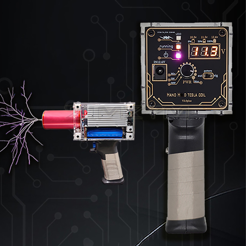 Third Generation Plus 80W 6A Tesla Coil Gun Portable Handheld Tesla ...