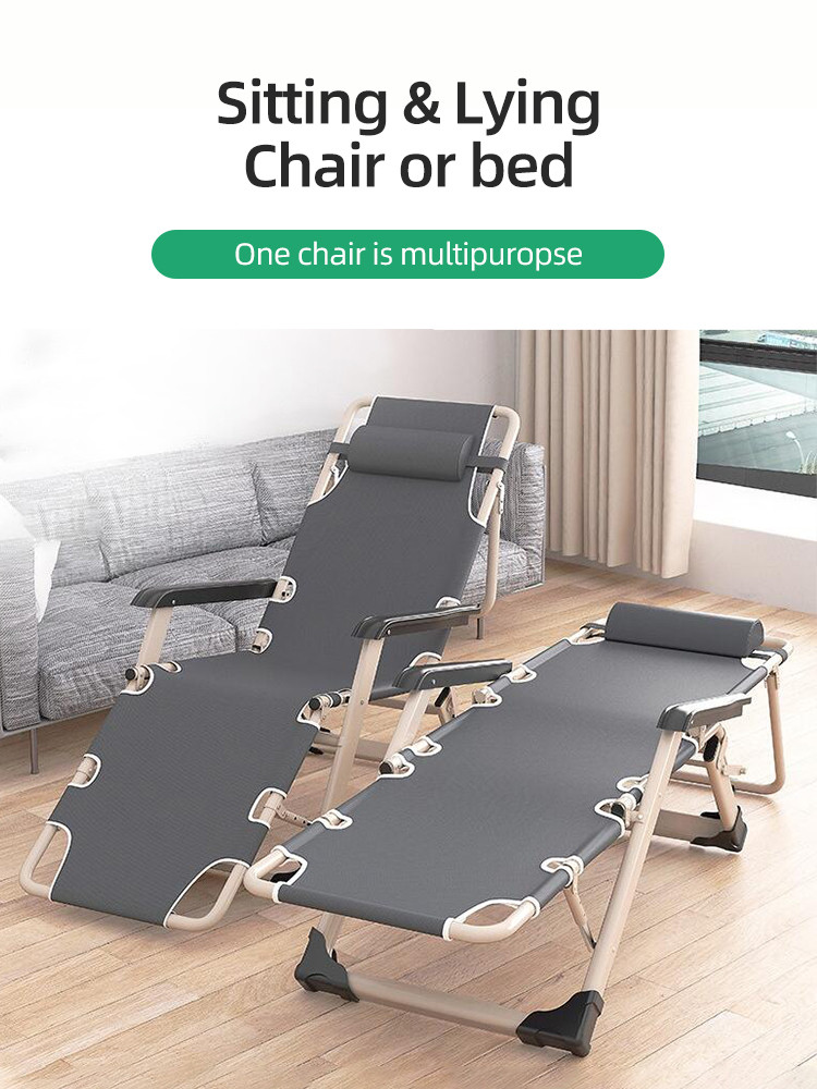 Adjustable Portable Folding Bed with Reclining Feature and Handrail ...