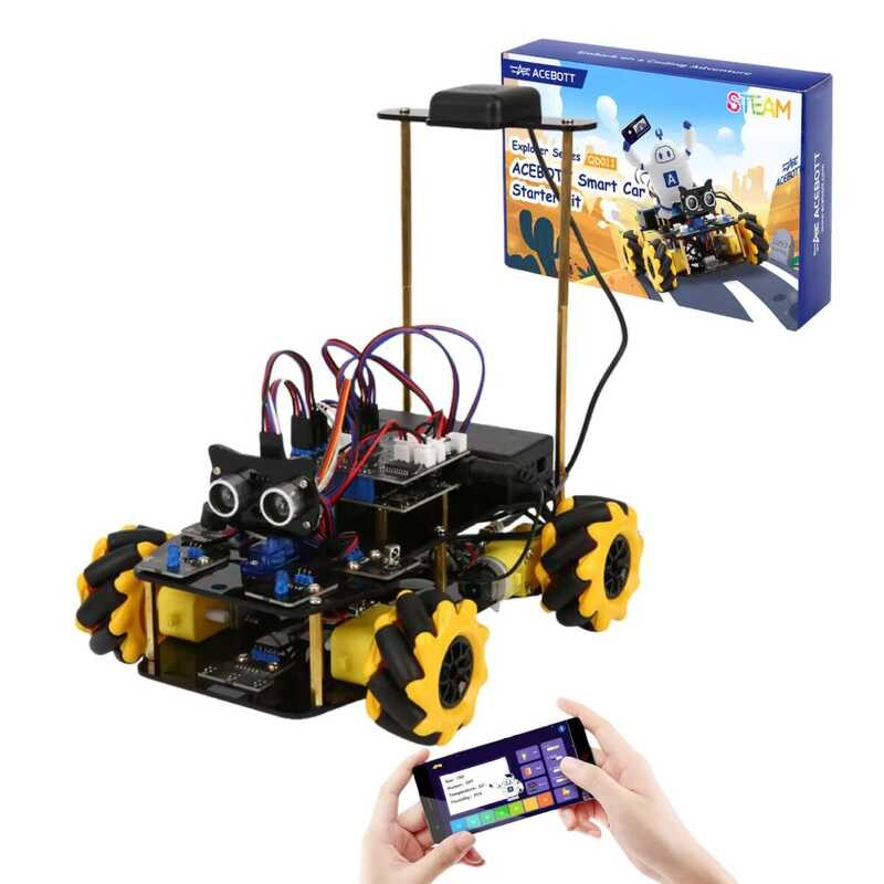 ACEBOTT App-Controlled DIY Mecanum Wheel Positioning System Tracking ...