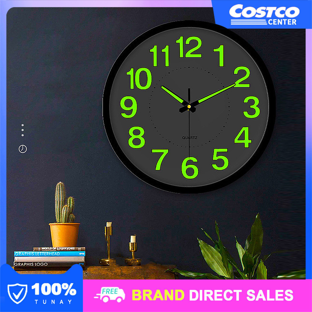 12 Inches Wall Clock Luminous Glow In The Dark German Original ...