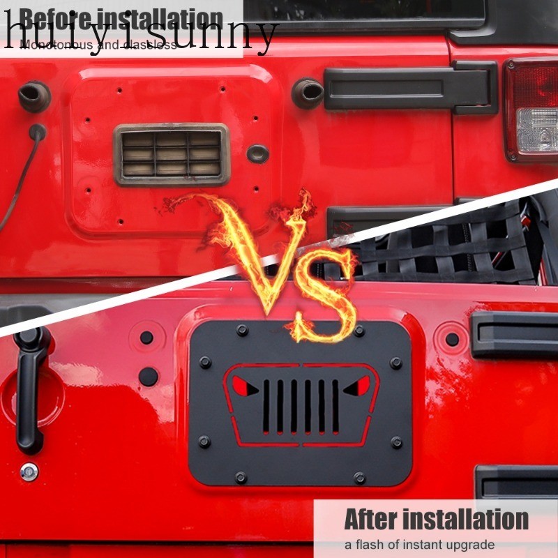 HYS Spare Tire Carrier Delete Filler Plate Tramp Stamp Tailgate Vent ...