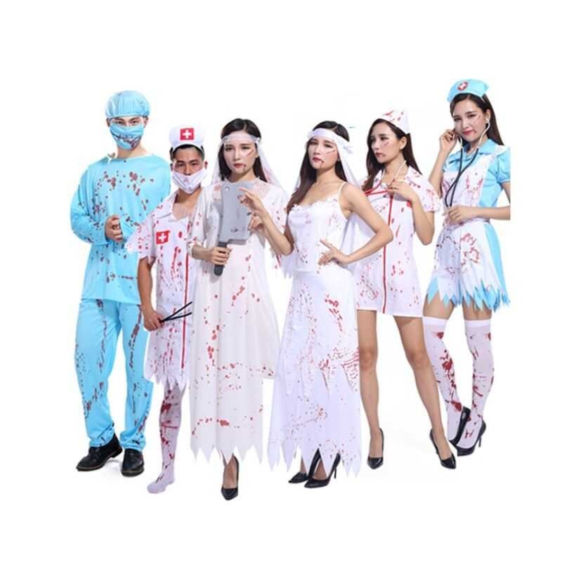 Halloween Costume Haunted House Escape Room Horror NPC Hospital Nurse ...