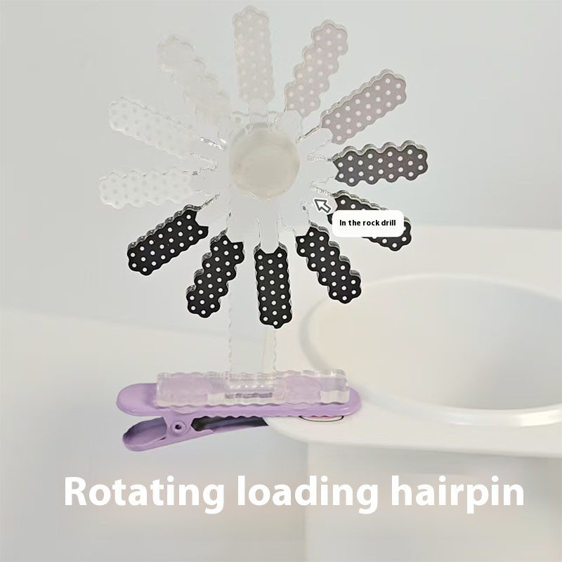 Rotating Brain Loading Hairpin Fun Funny Side Clip Bangs Clip Hair Card ...