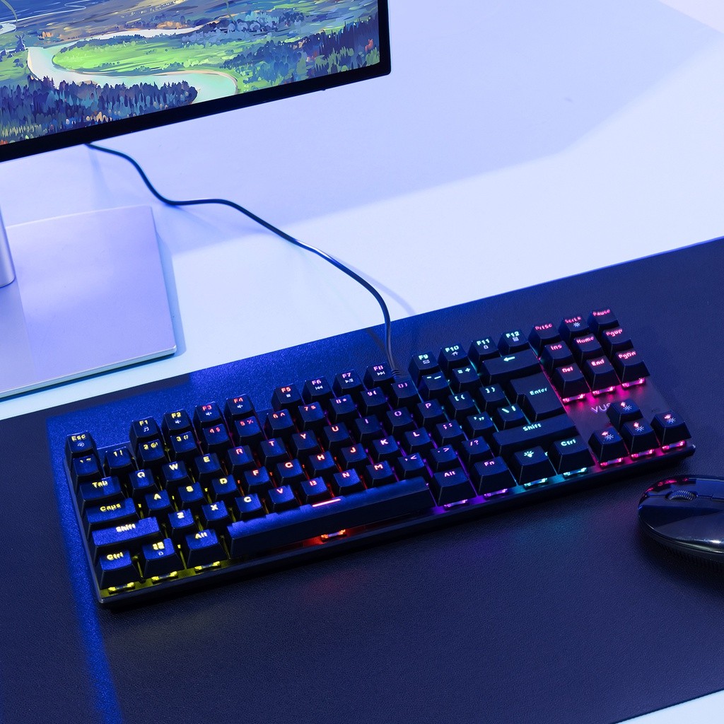Deli Vusign Wired Mechanical Keyboard 87 Keys Gaming Keyboard | Shopee ...