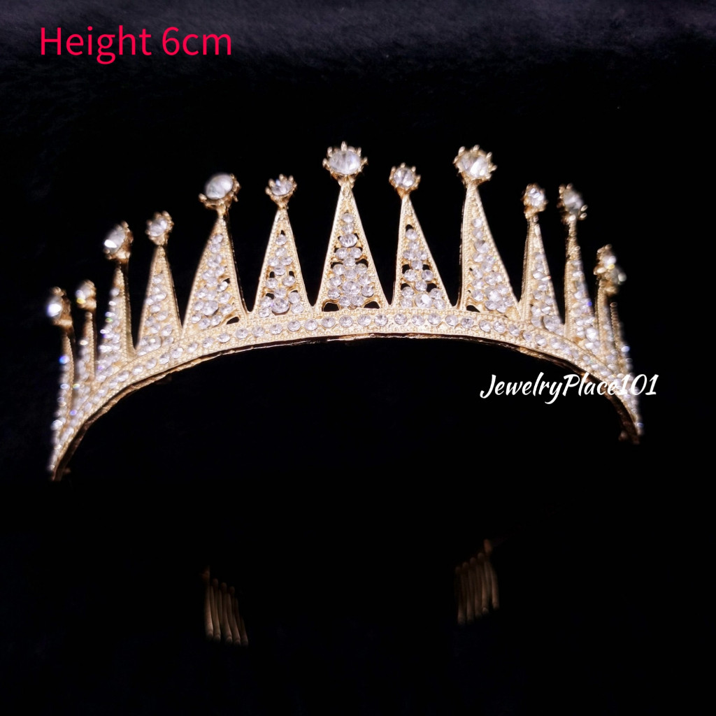 JP101 Classic elegant pageant alloy rhinestone Princess party crown ...