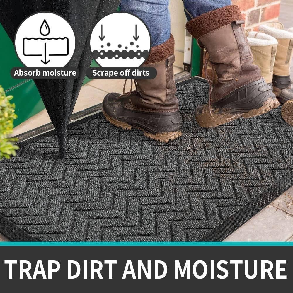 TPE Entrance Outdoor Welcome ront Rub-Resistant Rubber Dust Removal Mat ...