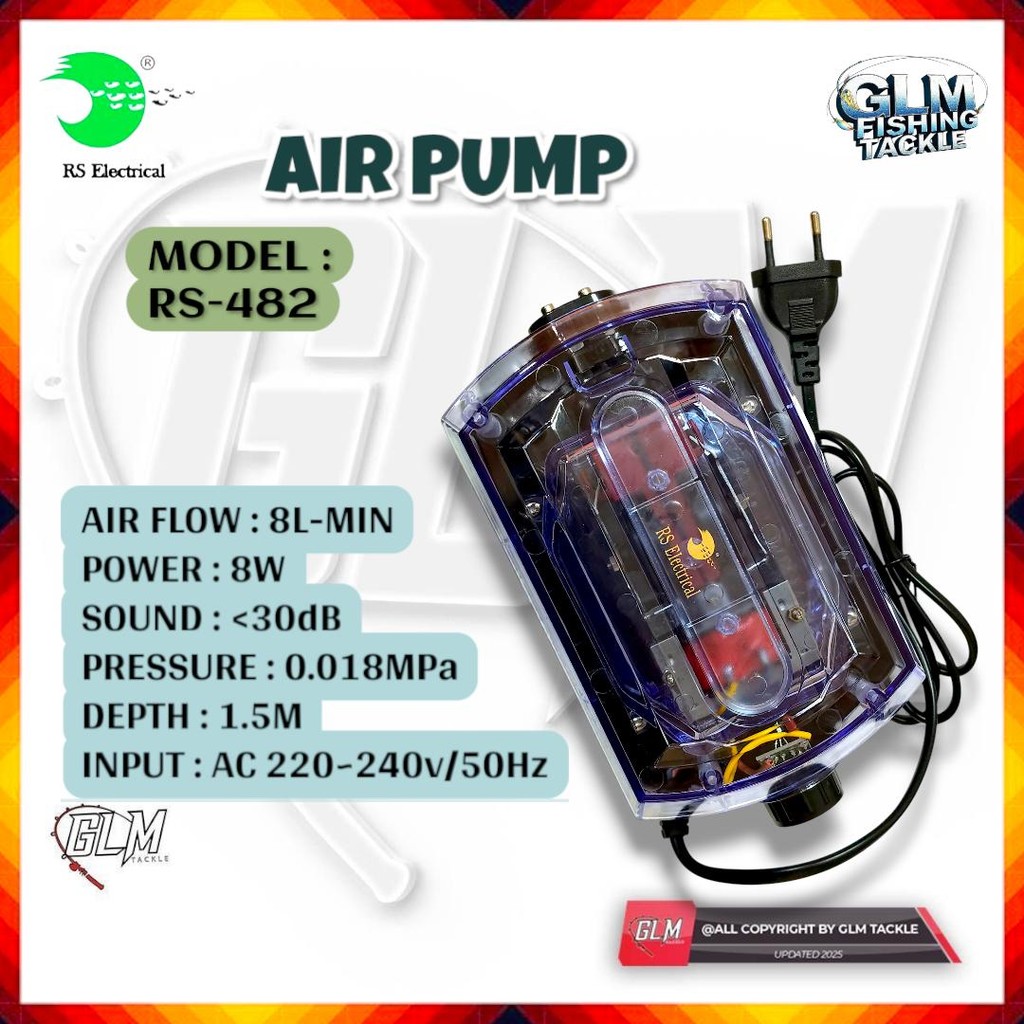 RS ELECTRICAL AIR PUMP RS-482 FOR AQUARIUM | Shopee Philippines