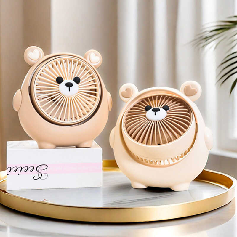 New Cute Dog Adorable Small Fan USB Rechargeable Three-Speed Adjustable ...