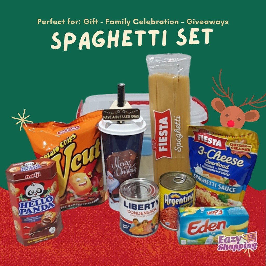Christmas Basket Spaghetti Party Set Giveaways Holiday gift package ...