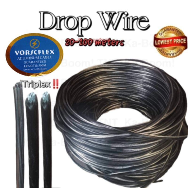 Triplex Drop Wire ACSR Service 6/7 14mm x 10 to 100 meters ORIGINAL ...