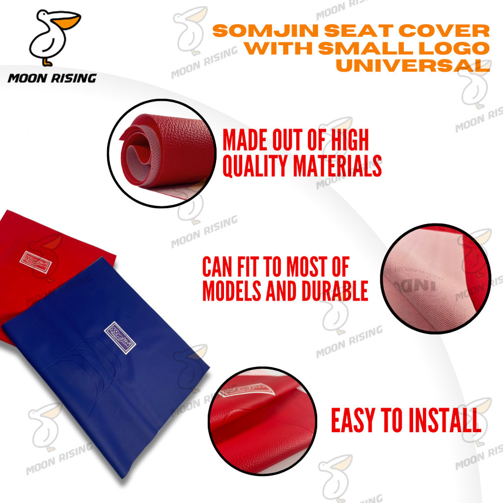 SOMJIN SEAT COVER WITH SMALL LOGO UNIVERSAL (RED AND BLUE) [MOON RISING ...