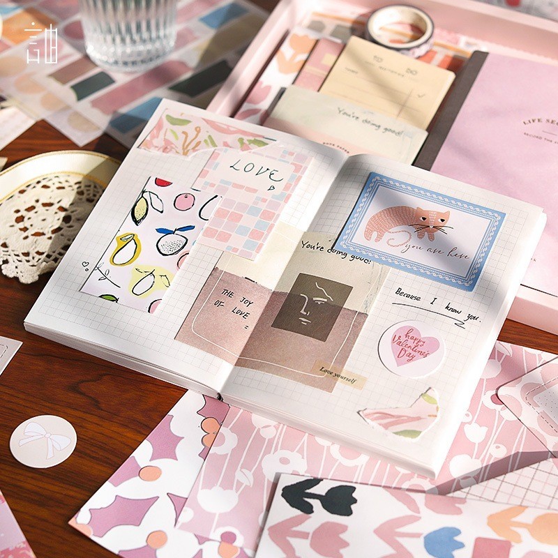 【155pcs】Journal Kit Set Gift Box/Agenda Set Pack/Cute notebook/cute ...