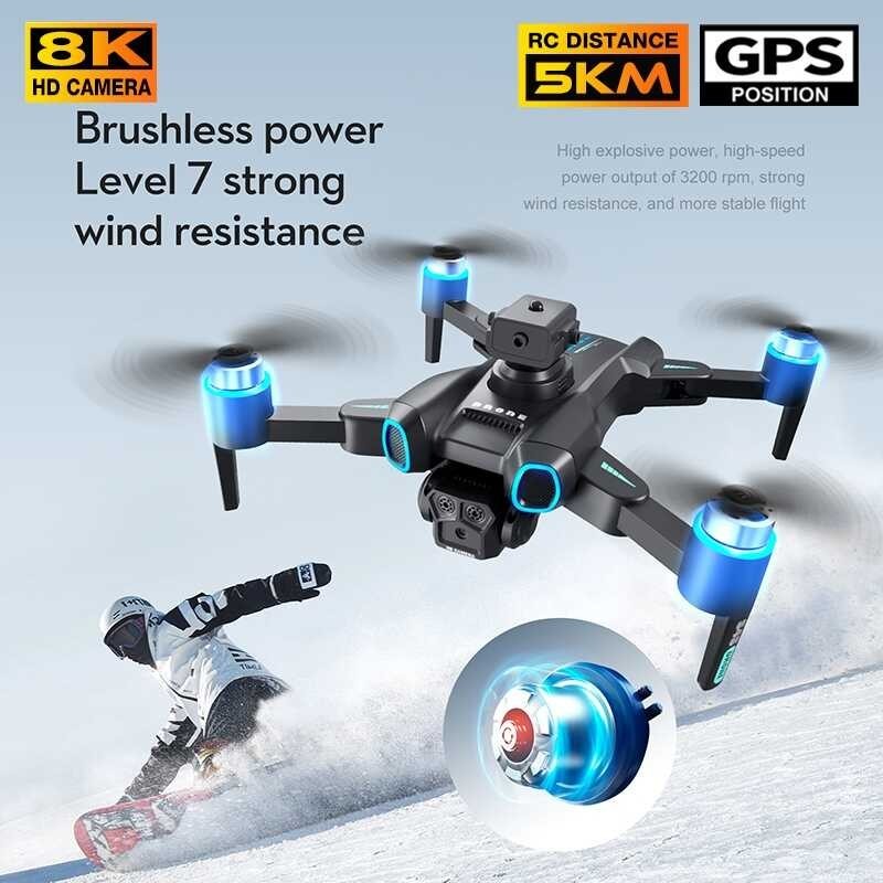 LS-S4S Drone Professional Obstacle Avoidance 8K Dual HD Camera 5G Brushless Motor Foldable ...
