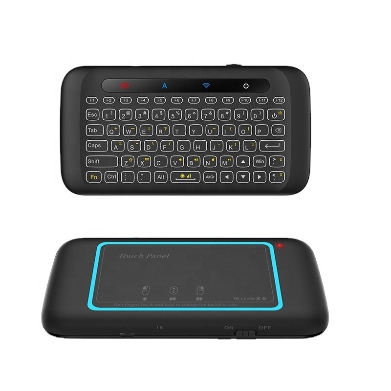 H20 Mini Full Touch Screen 2.4 GHz Air Mouse Touchpad Backlight ...