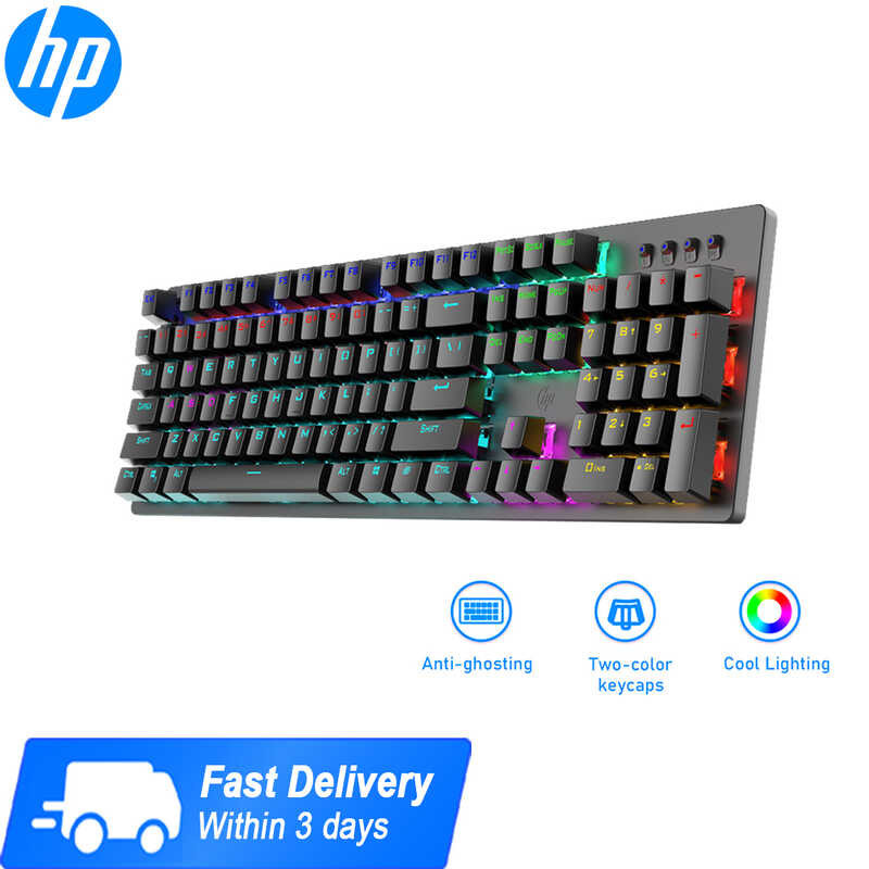 HP GK100F Mechanical Gaming Keyboard Hybrid backlit 104 keys - key life ...