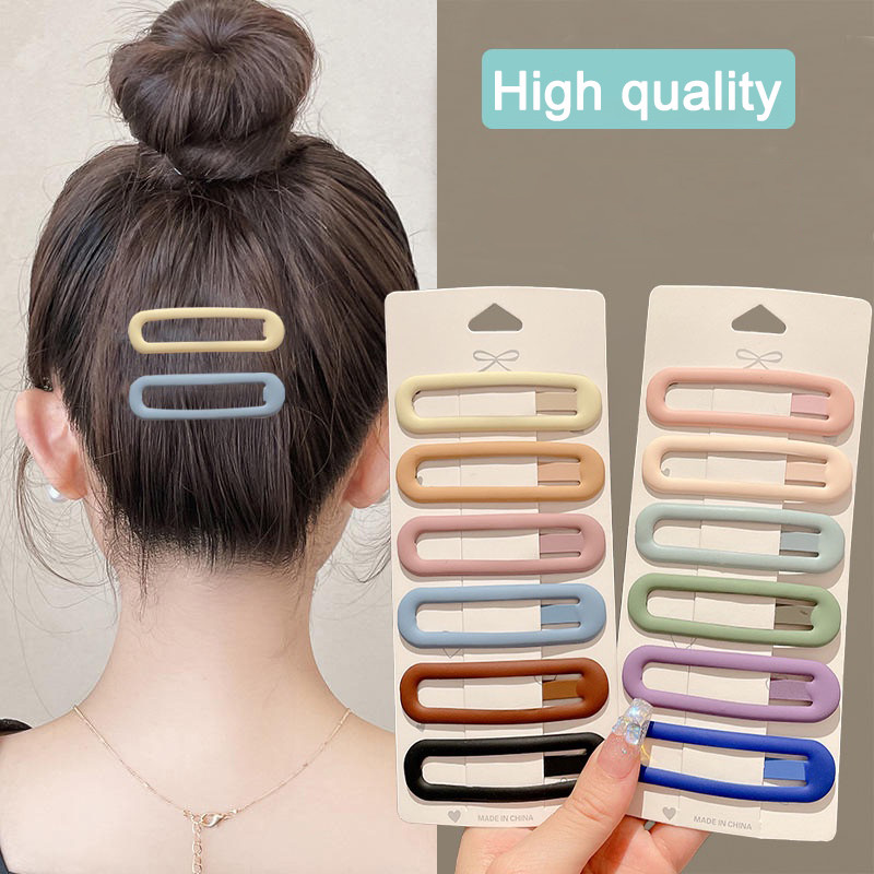 Rectangle Beautiful Hair Clip Set Pretty Girl Bb Clip Color Hair Pins ...