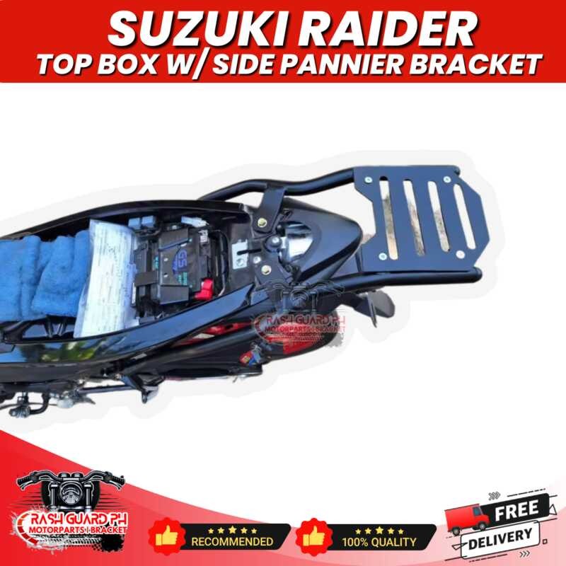 Raider Suzuki FI 150 - Small Top Box Bracket Heavy Duty (Powder Coat ...