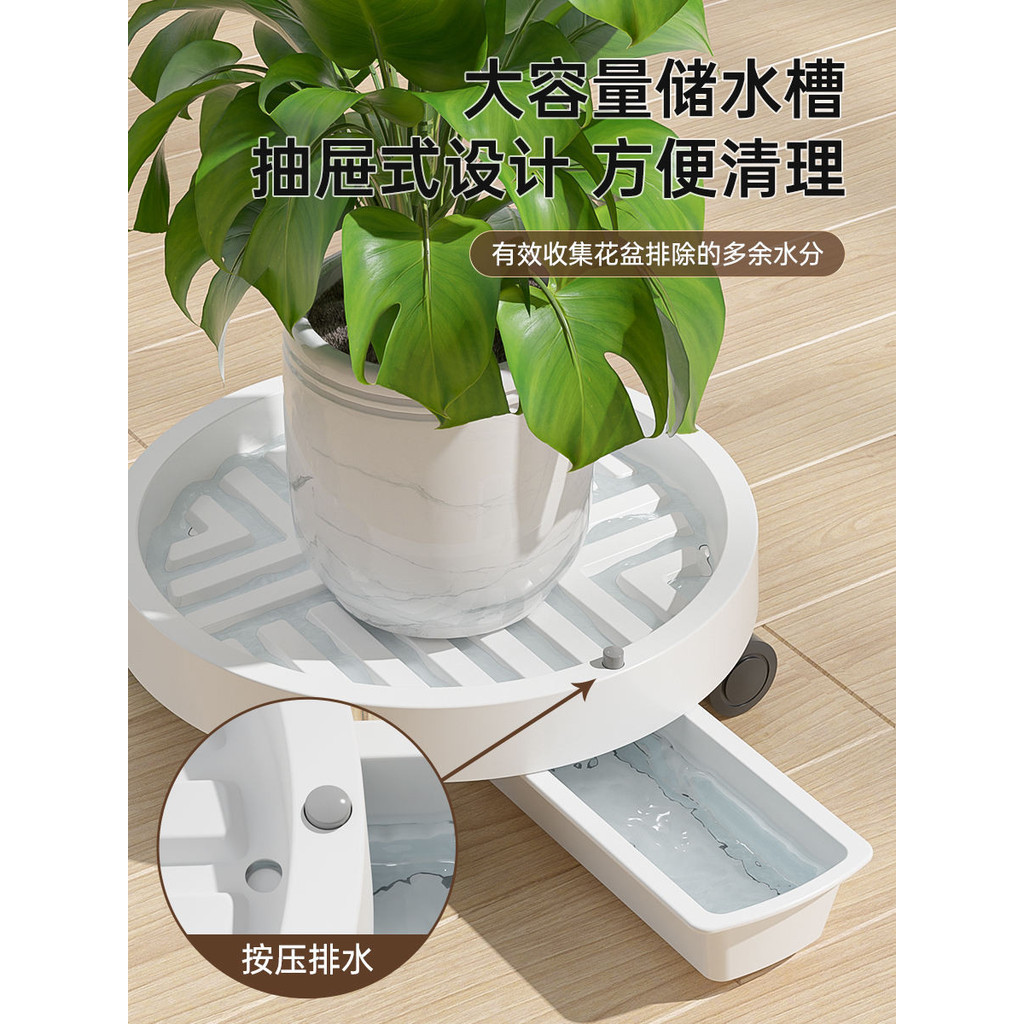 Flower pot tray//// Mobile Flowerpot Tray With Wheel Base Roller ...