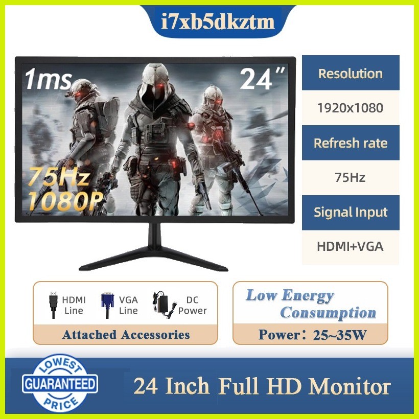 ☃ IPS FHD Monitor Brand Gaming Monitor 19/20/22/24 inch 1080P 75HZ HDMI ...