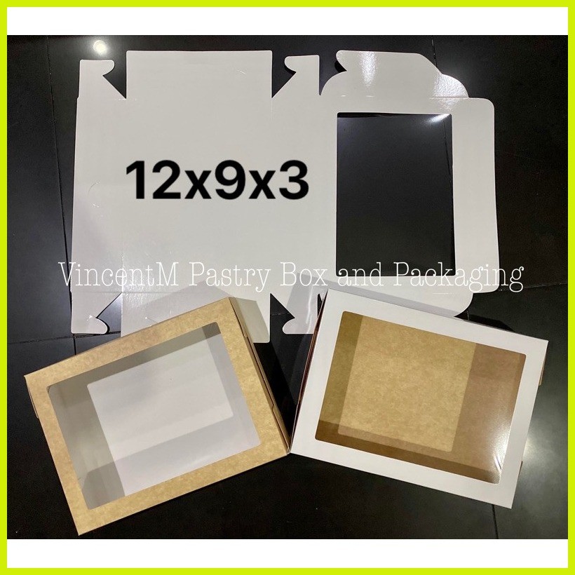 REVERSIBLE (Set of 10) Cake box / Pastry box 12x9x3 / 8x8x4 / 10.5x7 ...