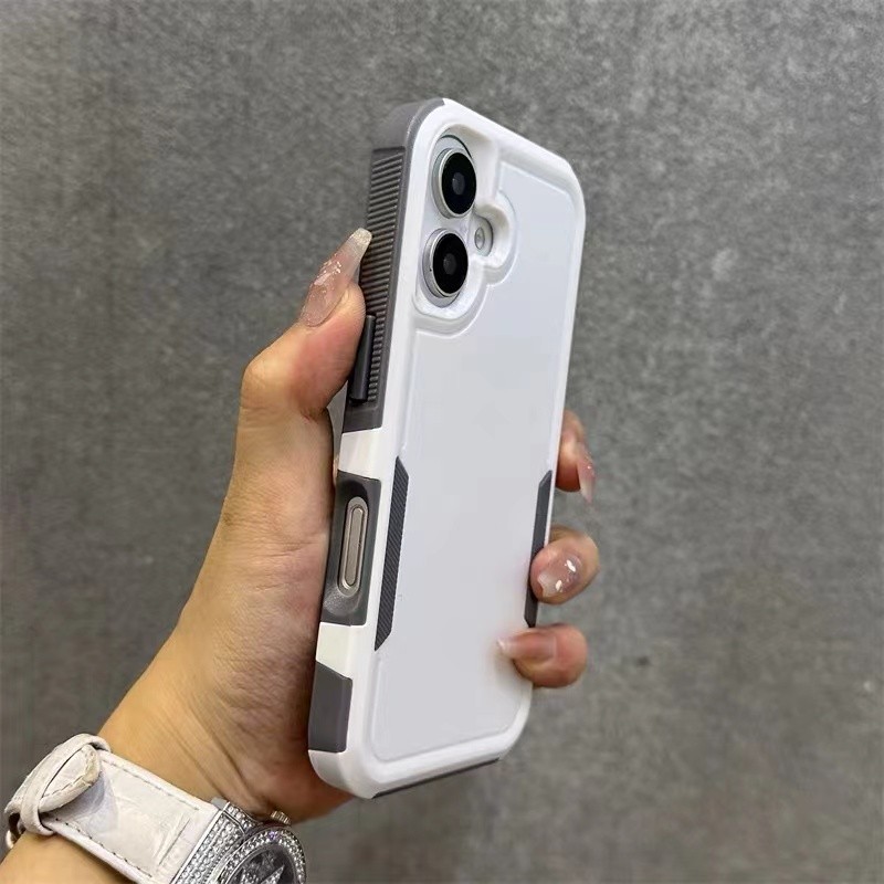 Luxury 2-in-1 Shockproof Two-color Hard Phone Case for iPhone 16 Pro ...