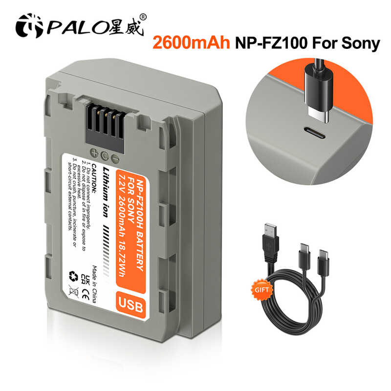 Bagong NP-FZ100 NP FZ100 Battery na may Type-C Fast Charging para sa ...