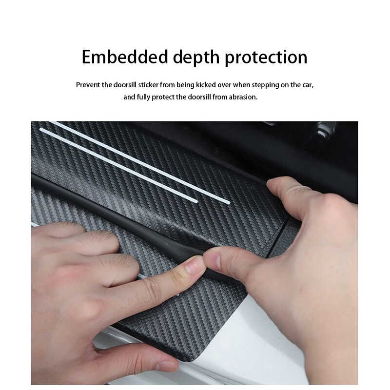 ZXH Carbon Fiber Car Door Sill Stickers Para Sa Maxus T60 D60 D90 2022 ...