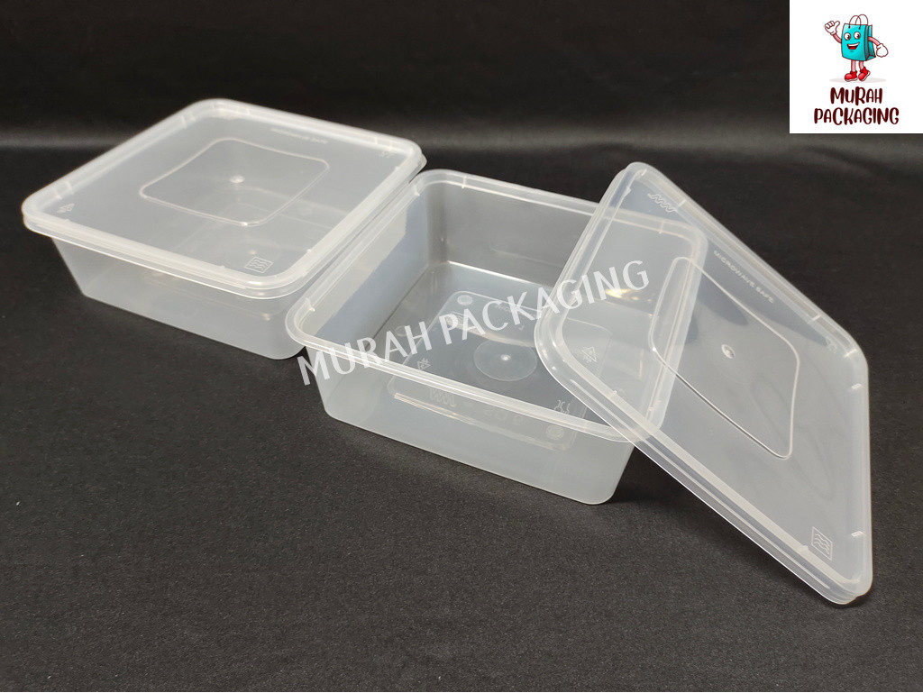 SQ5 Square Plastic Disposable Food Container (30pcs ) | Shopee Philippines