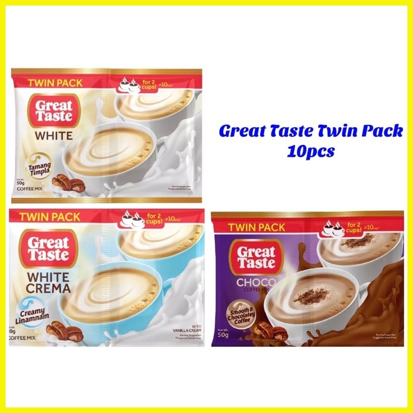 Great Taste White Choco Crema Coffee 3in1 Twin Pack (10 X 50g) | Shopee ...