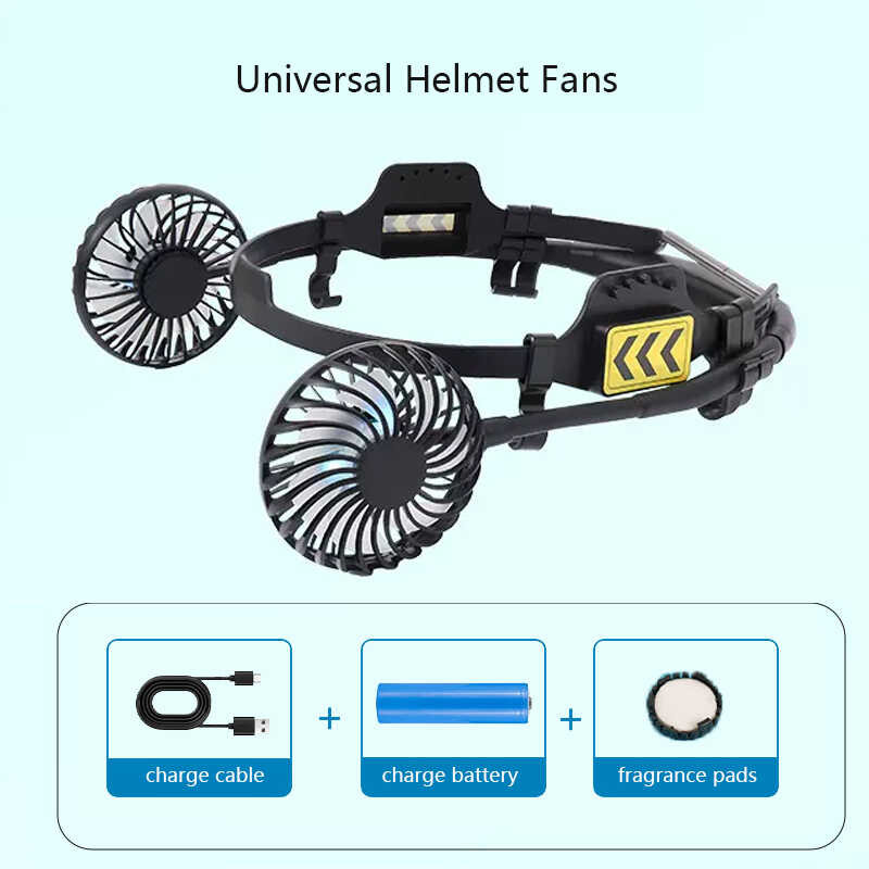 2023 New Hard Hat Fan 3 Gear Speed With Night Light Cook Summer ...