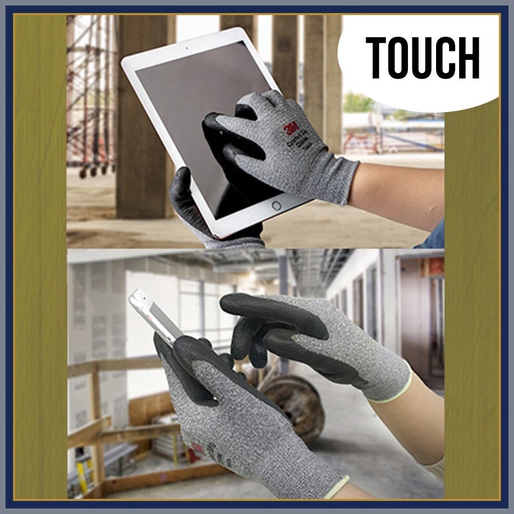 ∷ 3M Comfort Grip Gloves 4 sizes(S M L XL) Fit/Air/Stop/Touch Nitrile Foam NBR Coating MADE IN ...