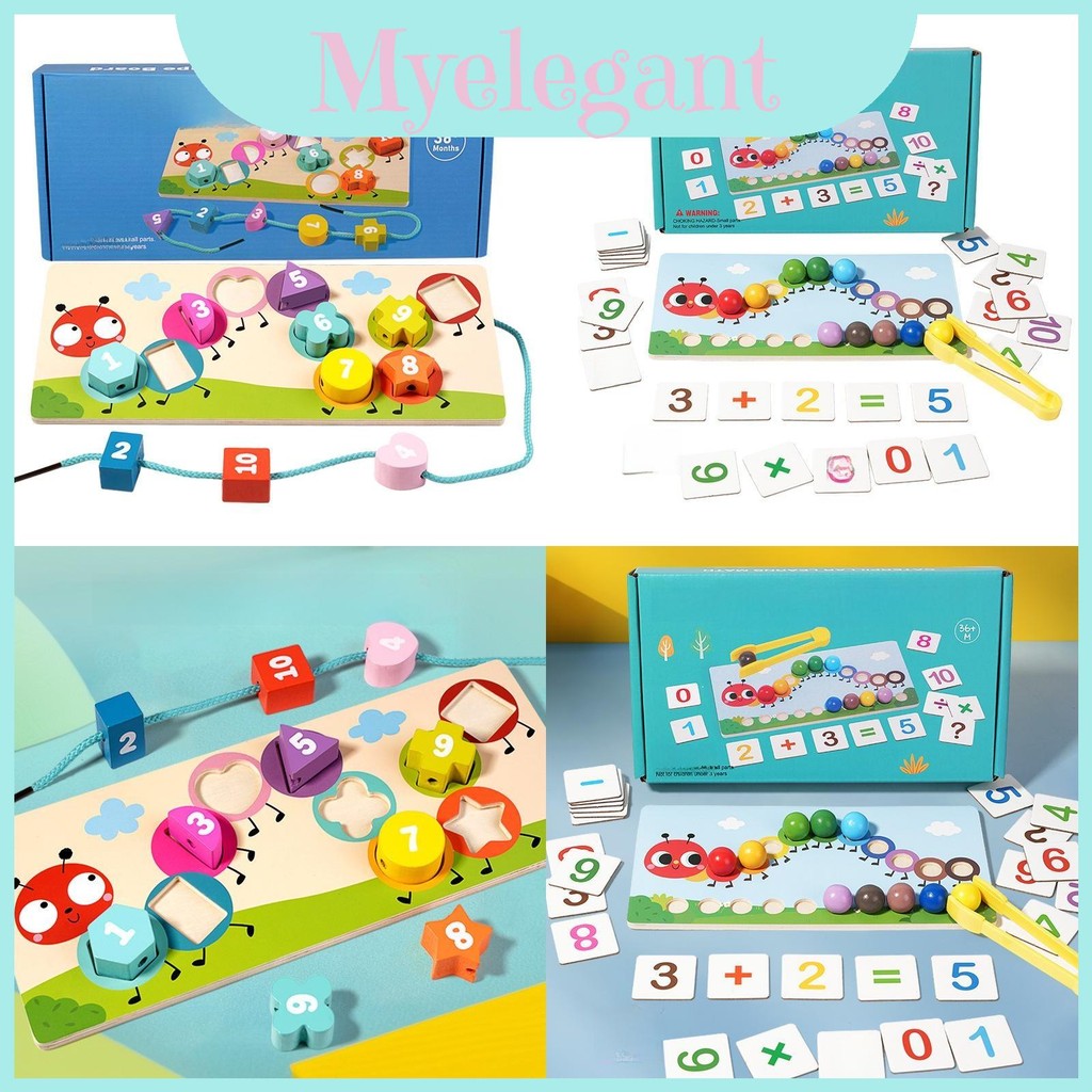 Wooden Caterpillar Shape Matching Puzzle Board For Development ...