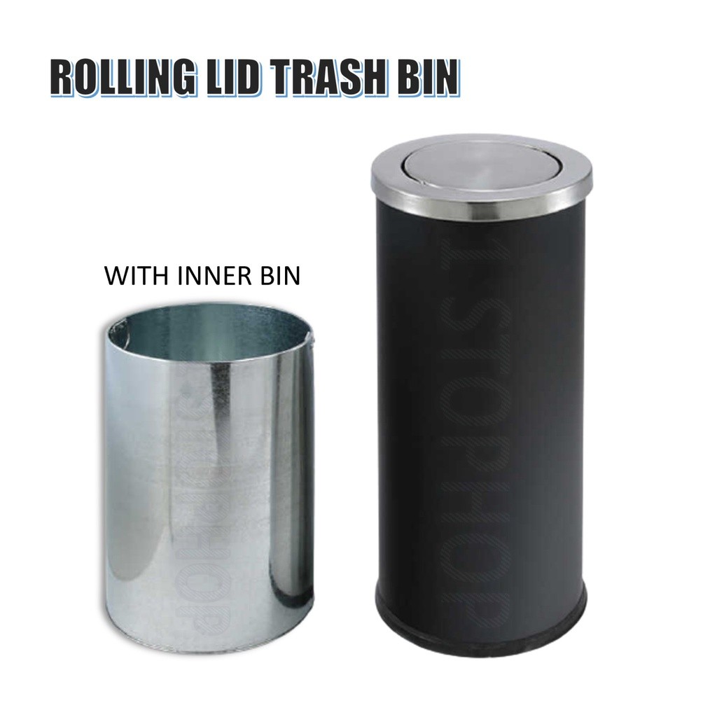 Waste bins Trash Bin Double Layers Rolling Lid Garbage Bin, trash Can ...