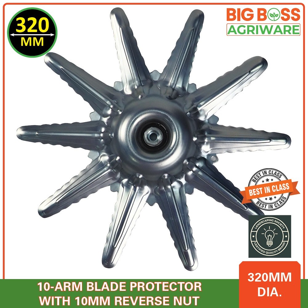 ♞BBA 10 Arm Blade Protector with Reverse / Left Nut for Grass Cutter ...