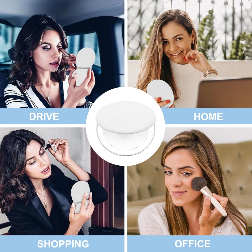 USB Rechargeable Handy LED Mirror for Make-Up Compact Makeup Flip Led ...