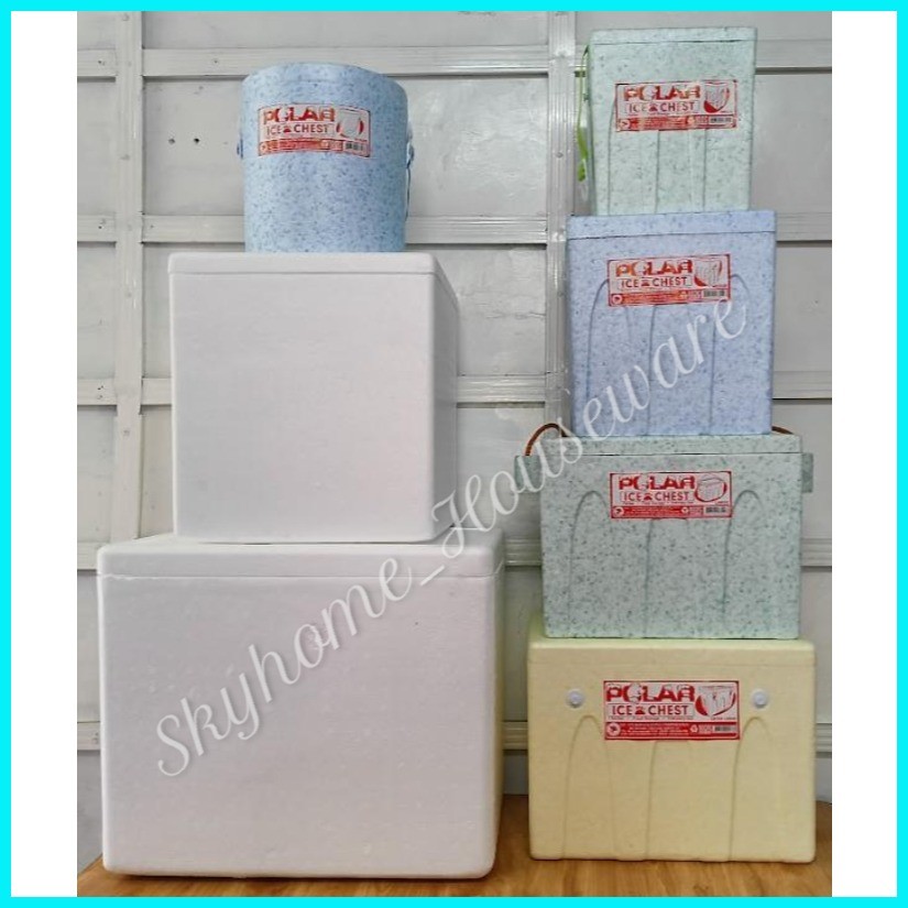 STYRO BOX / PICNIC BOX ICE CHEST/ ICE BOX / COOLER / POLAR / SNOW WHITE ...