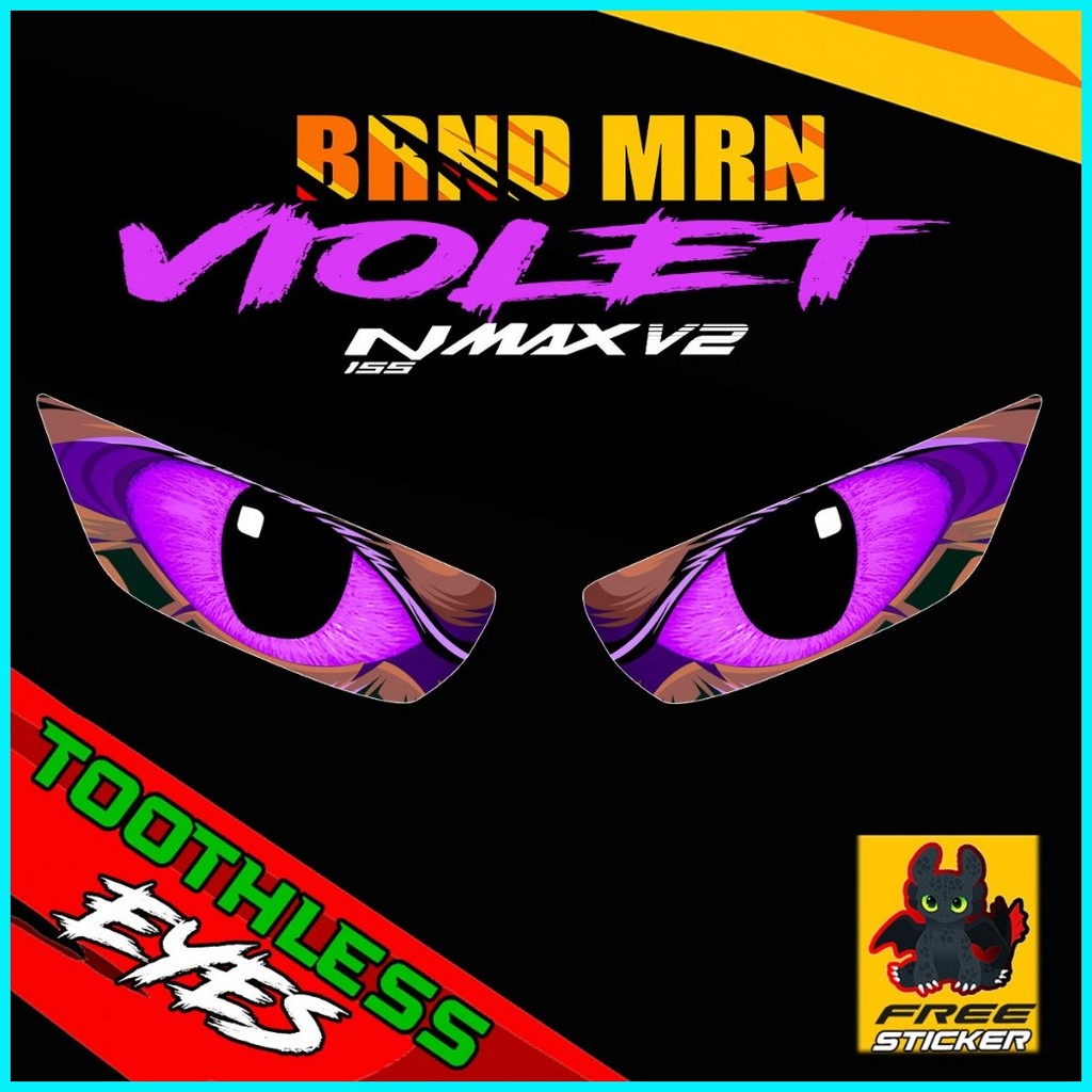 YAMAHA NMAX 155 V2 HEADLIGHT TOOTHLESS EYE DECAL STICKER TINT PROTECTOR ...