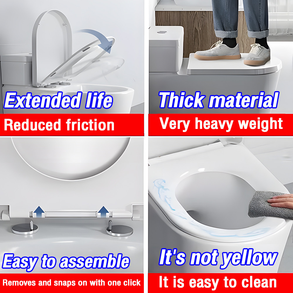 Slow-Close U/V/O Type Toilet Cover Easy to install Toilet Seat High ...