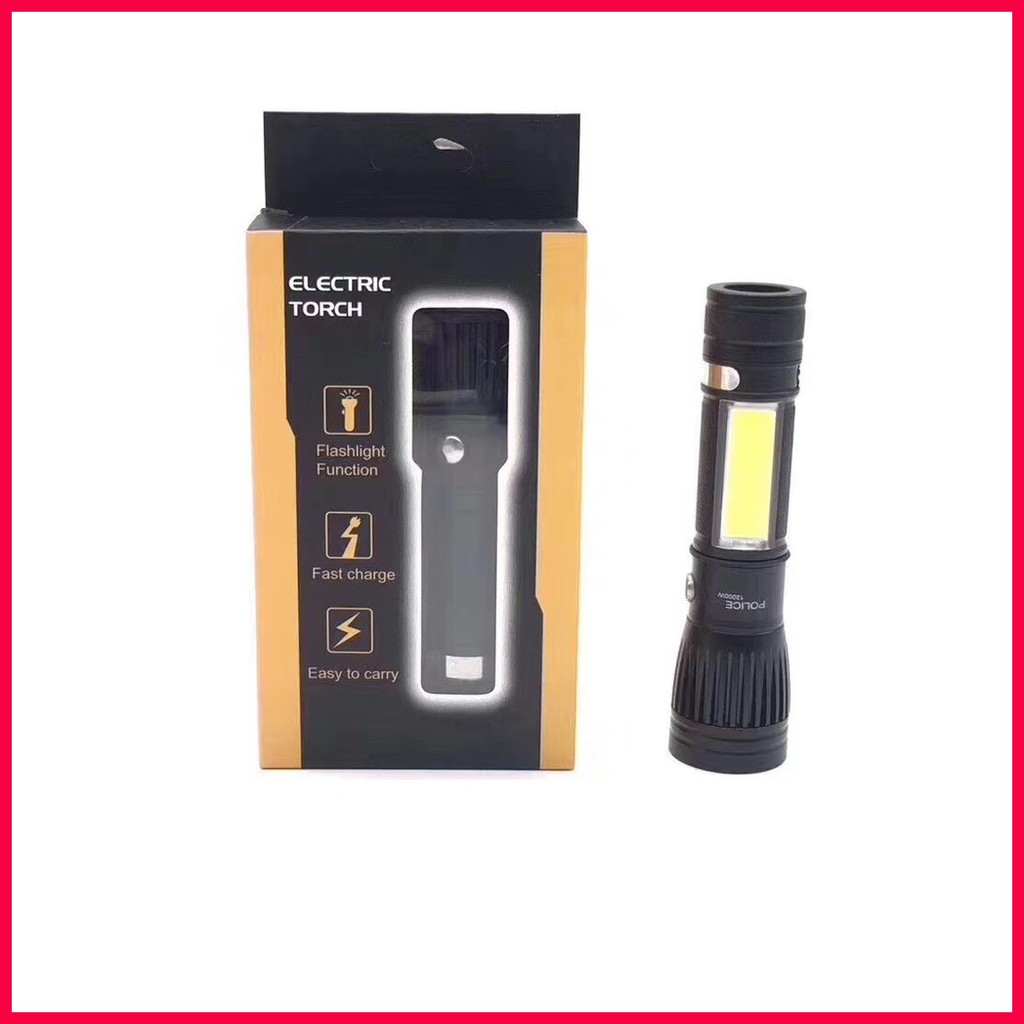 Rechargeable USB Charger LED Flashlight | Shopee Philippines