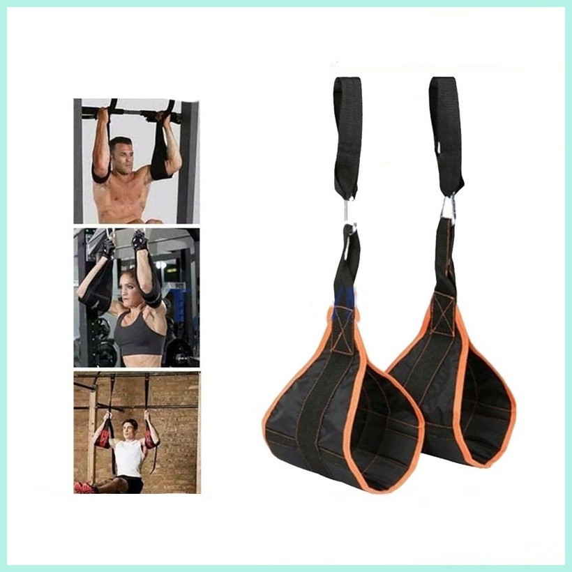 2PCS Sling Abs Strap Pull-Up Horizontal Bar Cantilever Training Strap ...