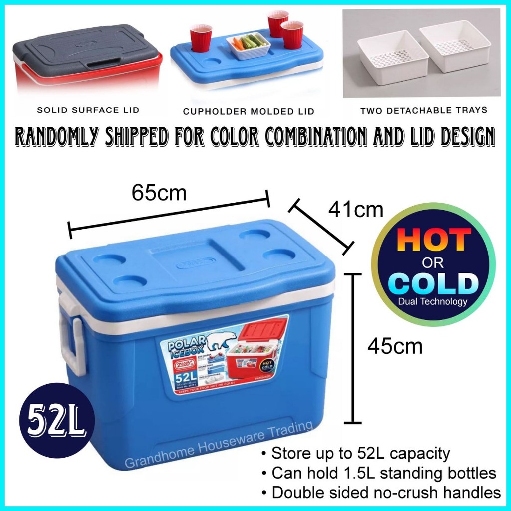 ZOOEY COOLER BOX 52-LITERS / POLAR ICE BOX / ICE CHEST / INSULATED ...