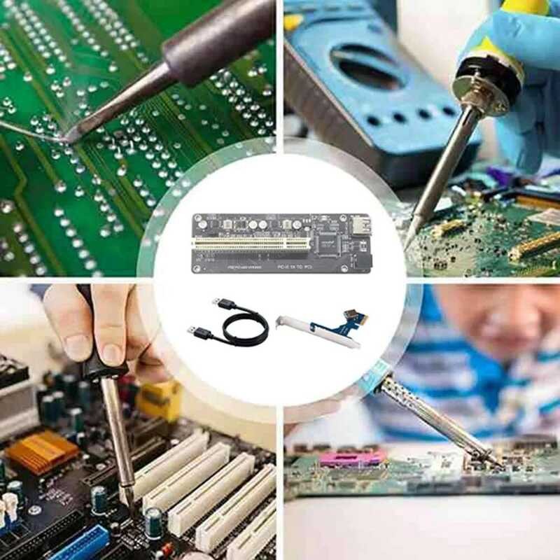 Set 1 Pci-E To PCI Expansion Adapter Asm1083 Support Capture Sound ...