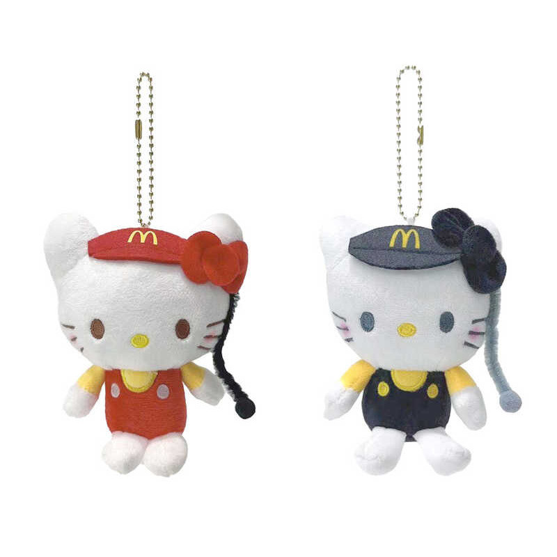 Cute Sanrio Cat McDonald's Cashier Microphone Plush Keychain Doll Bag ...