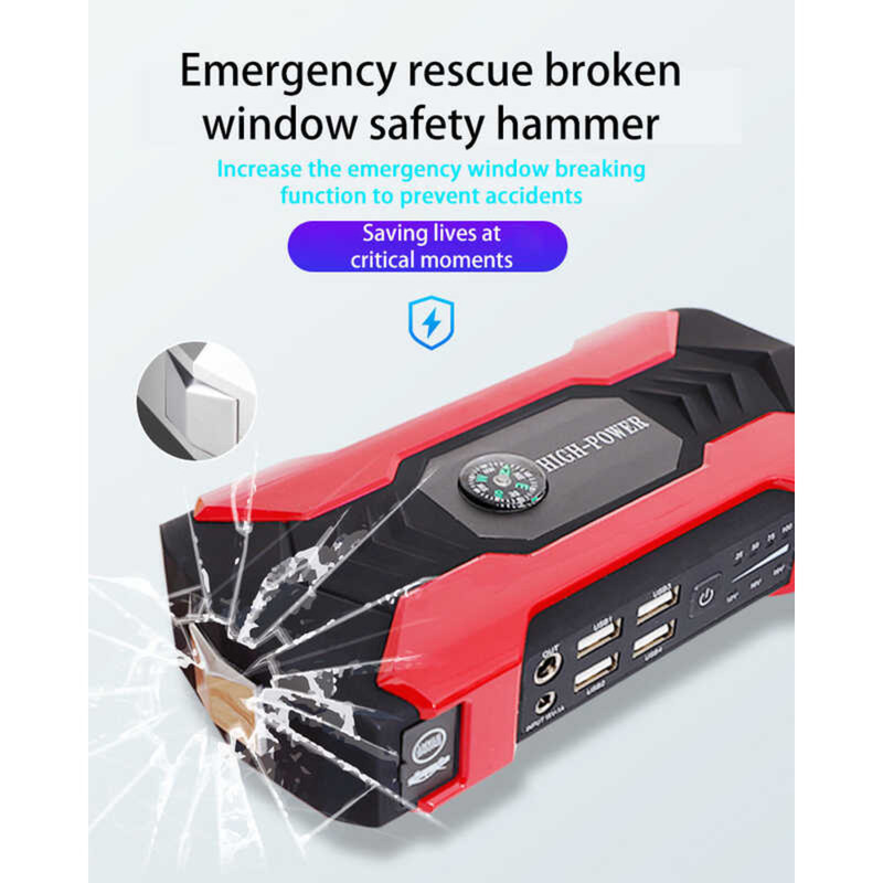 99800Mah Multi-Function 12V Car Jump Starter Emergency Power Bank ...