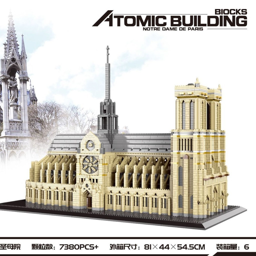 Star 9923 Micro-grained Building Blocks Notre Dame Cathedral Building ...