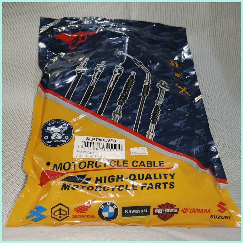 THROTTLE CABLE HONDA CLICK 125 SEPTWOLVES | Shopee Philippines