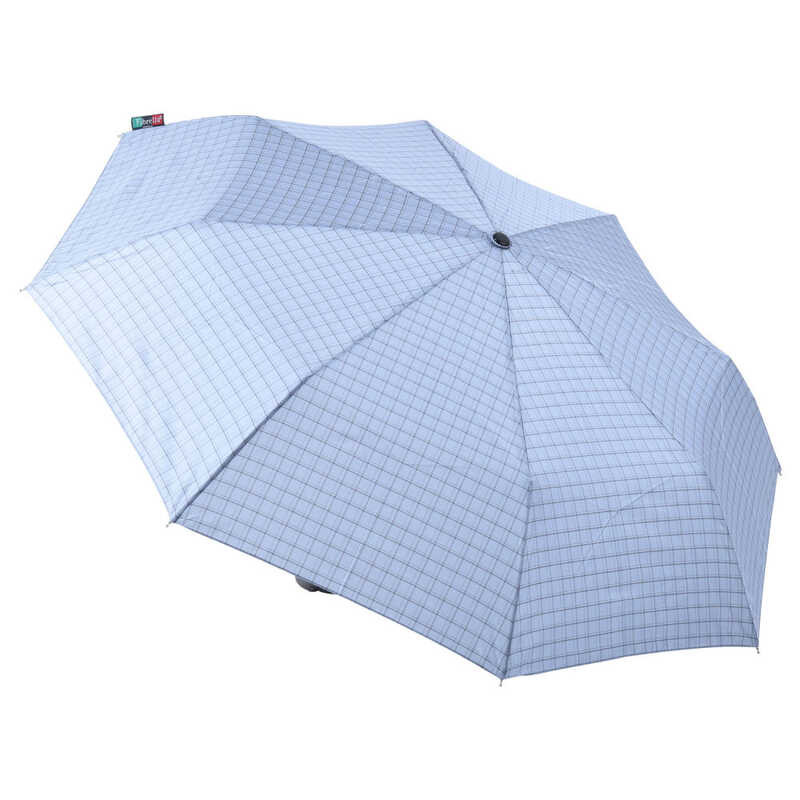 Fibrella Automatic Umbrella F00329 (Plaid Pattern Black, Light Blue)-1 ...