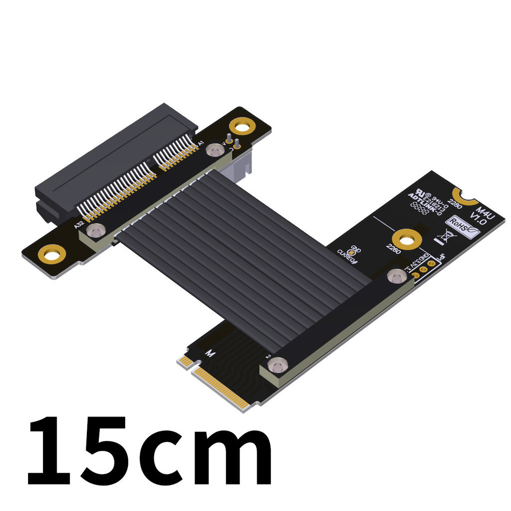 For M.2 NVME to PCI-E X4 Signal Extension Cable PCIe 4.0 gen4 64Gbps ...