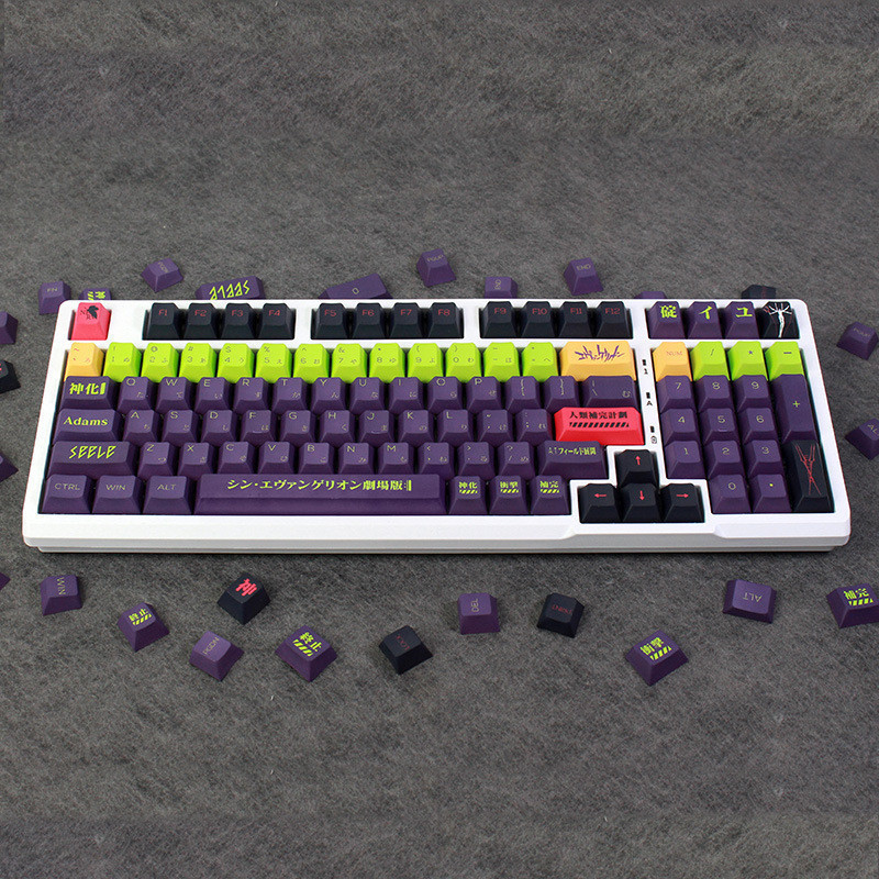 EVA-13 Keycap EVA-01 XDA Profile 134 Keys PBT Five-sided Dye ...
