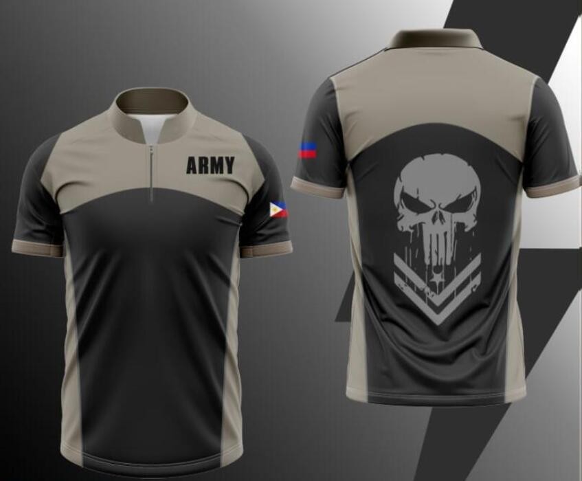 Philippine full quality new trend ARMY polo shirt, sublimated material ...
